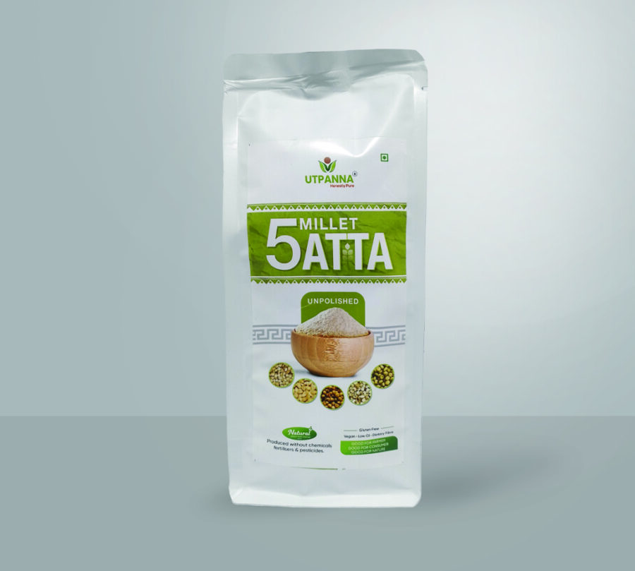5 Millet Atta 500 GM | Positive Millet Flour | Gluten Free | Low GI ...